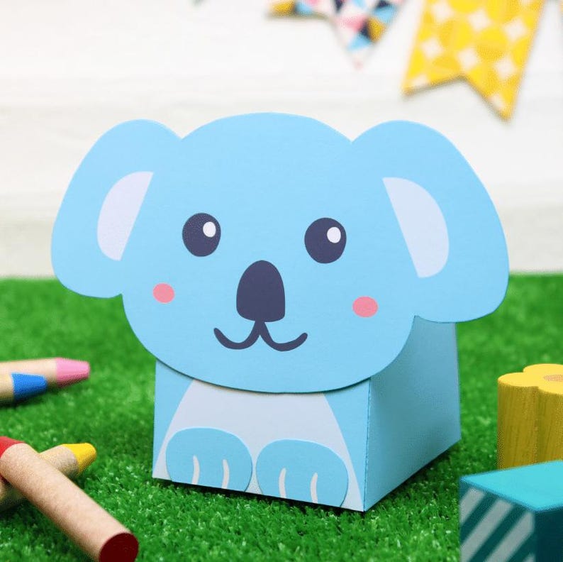 Cute Animal, Tiger, Red Panda, Panda, Koala, Penguin, Box, Paper Model ...