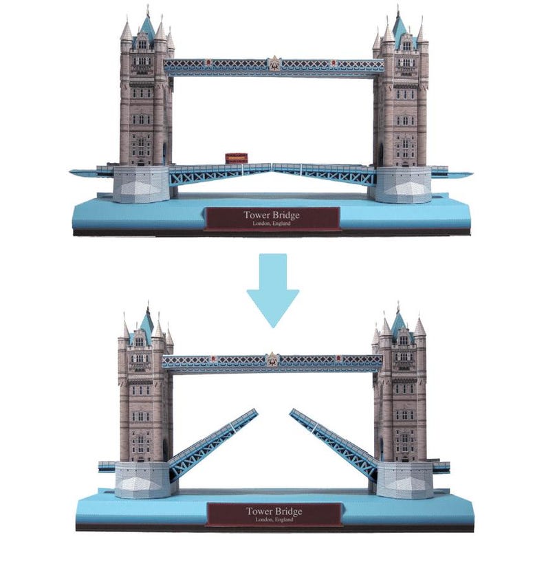Tower Bridge, London, United Kingdom, Building, DIY Paper Model ...