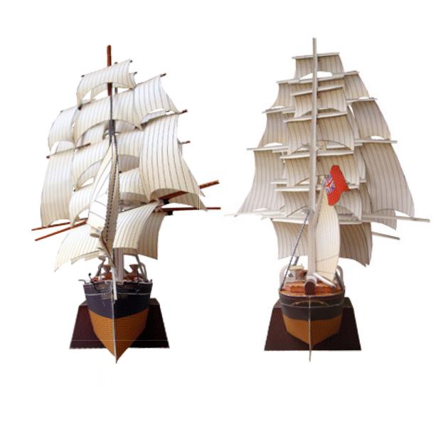 Cutty Sark, Sail Ship, DIY Paper Model Sculpture, Papercraft, Paper ...