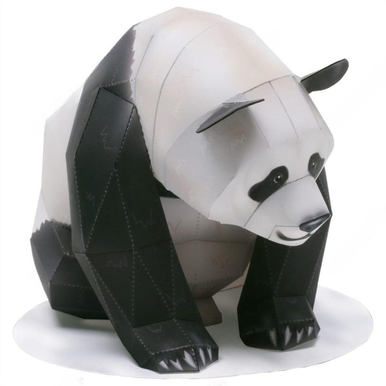 Panda Papercraft, Paper Model, Papercraft, Papercraft Template Kit ...