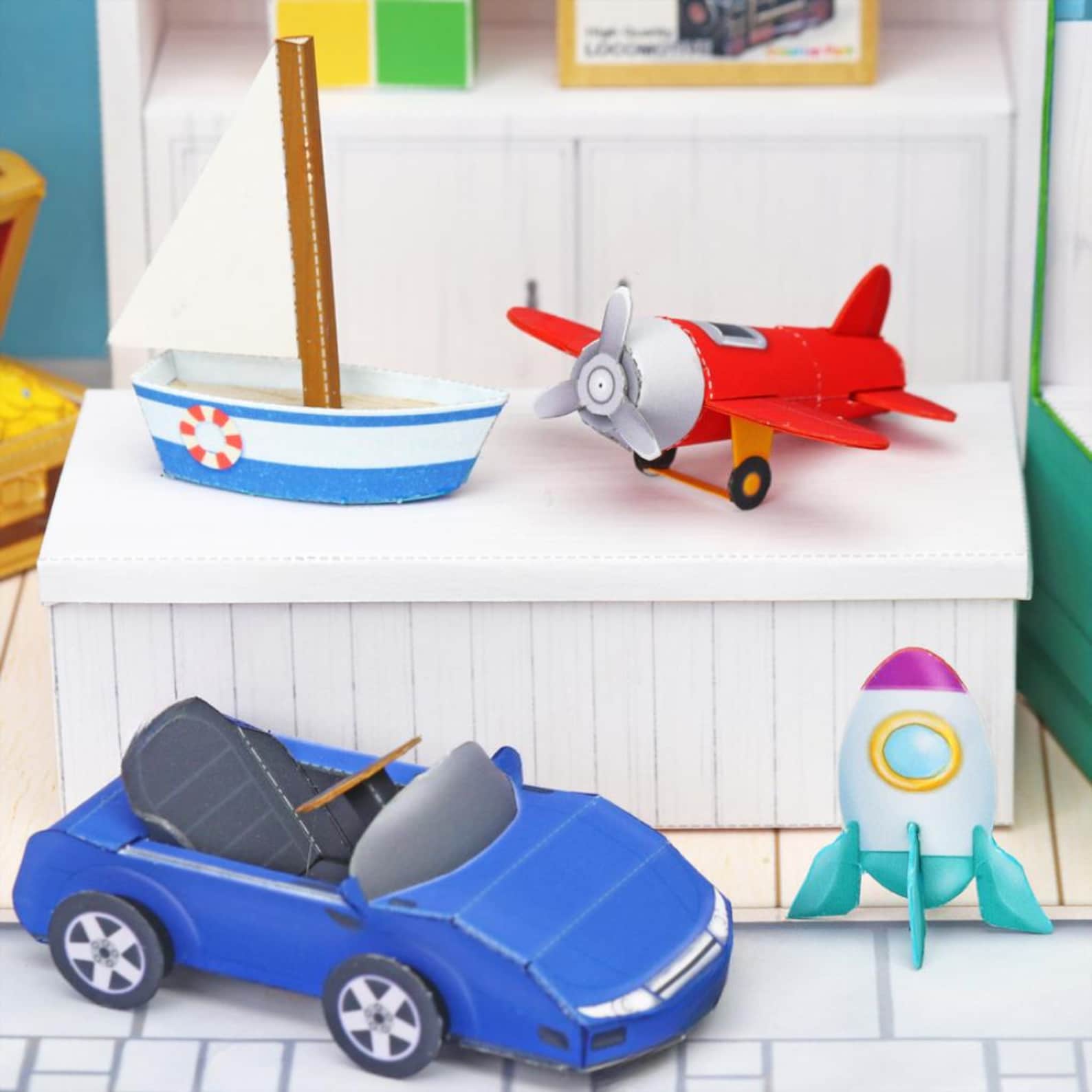 Toy Shop Miniature House Papercraft for Kid Template Kit Miniature ...