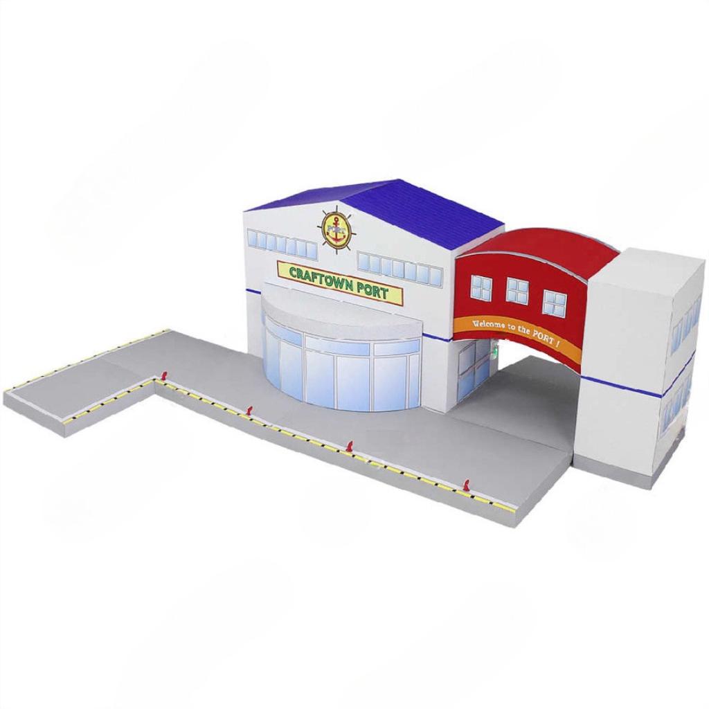 Papercraft, Port, Sailing Ship, DIY Papercraft for Kid Template Kit - Etsy