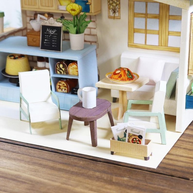 Café Papercraft for Kid Template Kit Miniature, Printable Papercraft ...