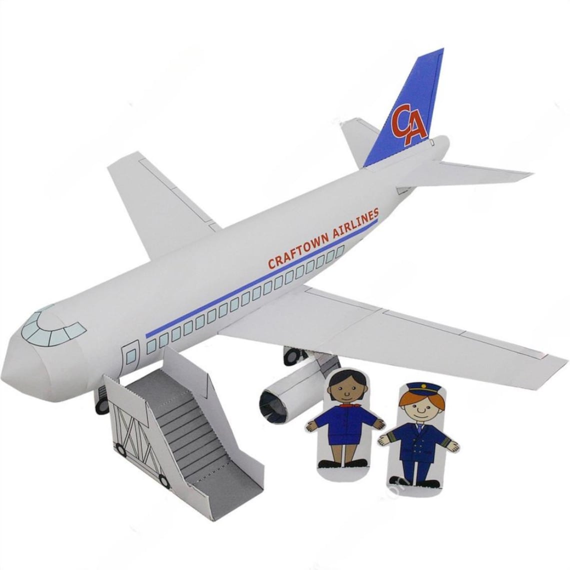 Papercraft, Airport, Passenger Plane, DIY Papercraft for Kid Template ...