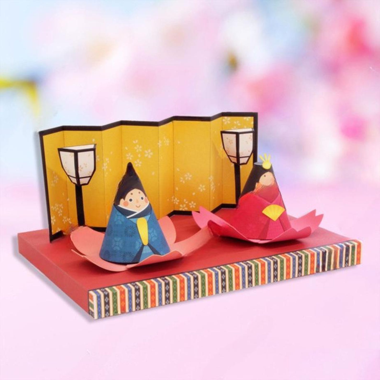 Papercraft Miniature Hinakazari Japanese Doll Decoration Set DIY ...