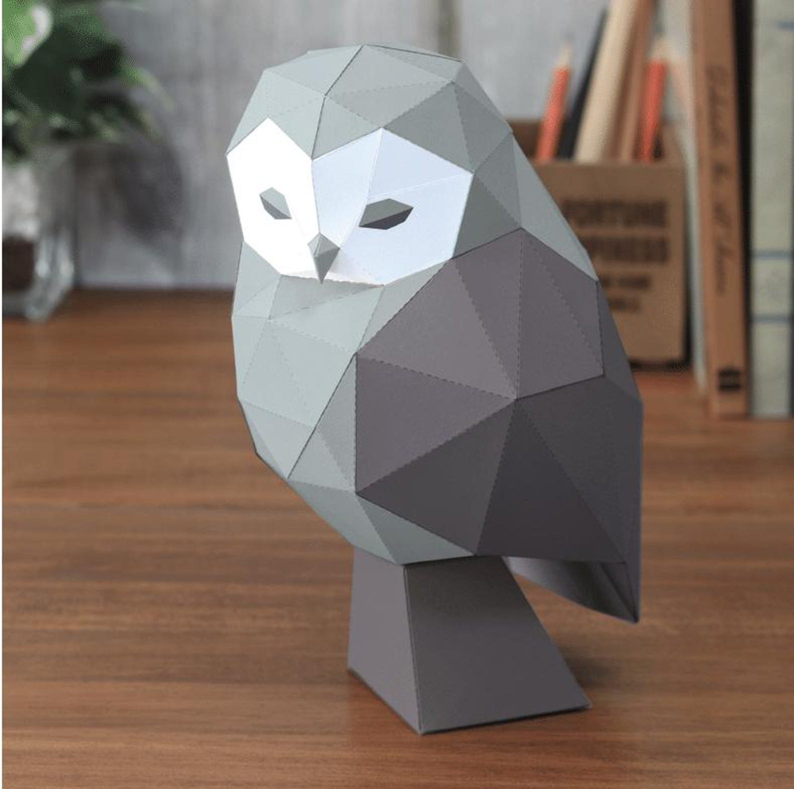 Polygon Owl DIY Papercraft for Kid Template Kit, Pdf, Printable ...
