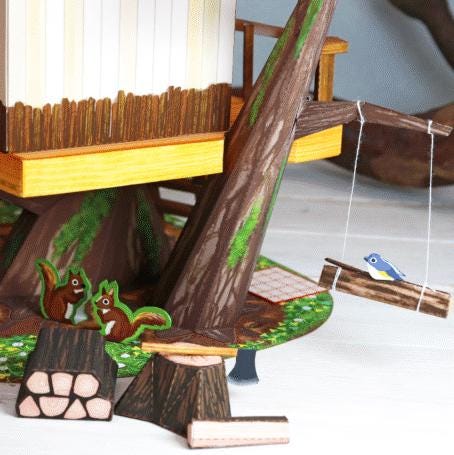Treehouse Papercraft for Kid Template Kit Miniature, Printable ...