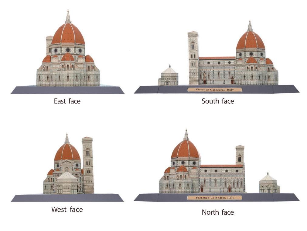 Florence Cathedral Paper Model Kit: DIY Papercraft Sculpture (PDF ...