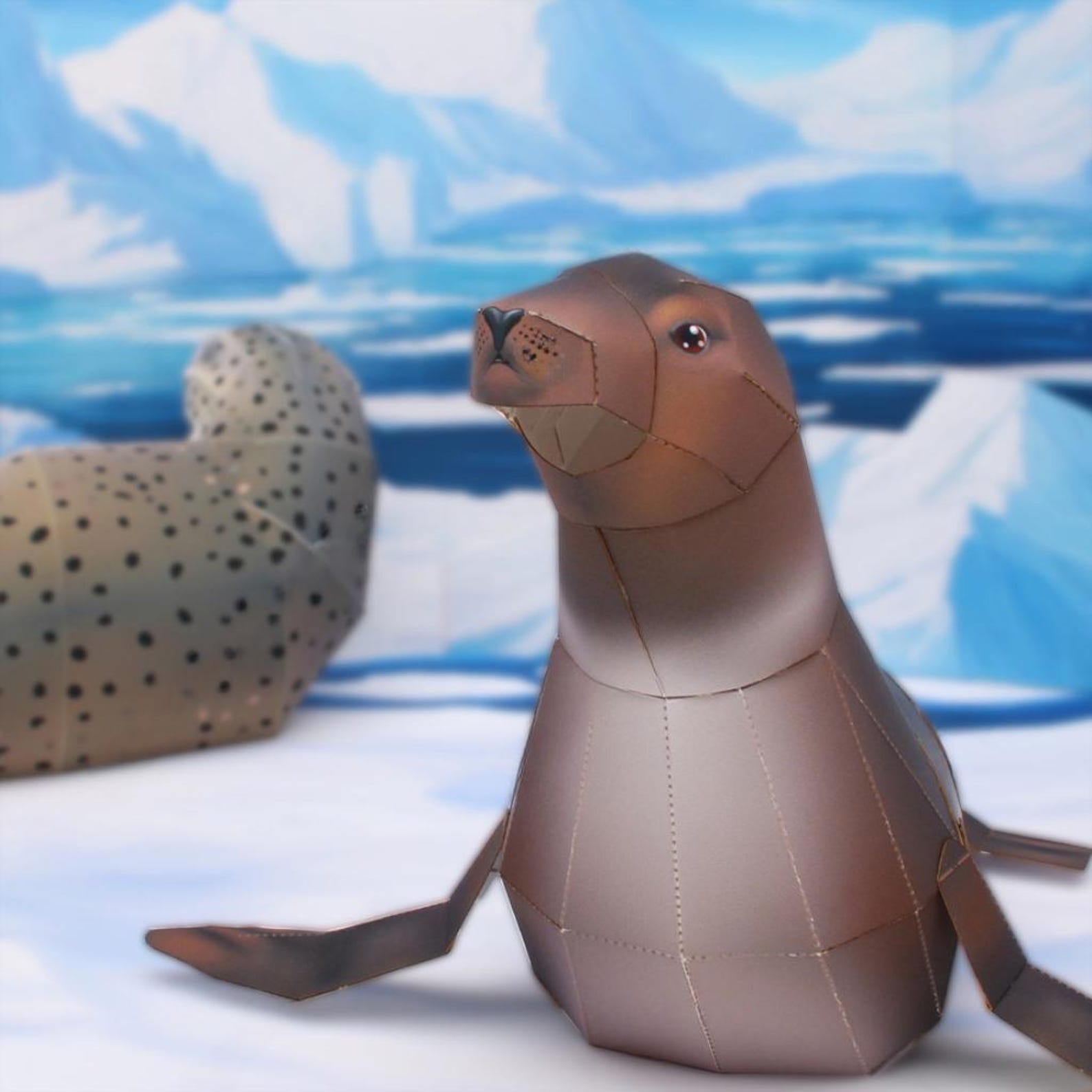 Sea Lion Papercraft, Paper Model, Papercraft Template Kit, Animal - Etsy