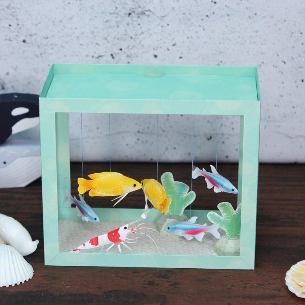 Neon Tetra Papercraft, Aquarium, Fish Tank, Fishbowl, Paper Model ...