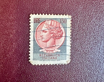 Rare Repvbblica Italiana 5 Lire, Italian Stamp, Italy, Coin of Syracuse ...