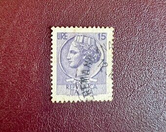 Rare Repvbblica Italiana 5 Lire, Italian Stamp, Italy, Coin of Syracuse ...