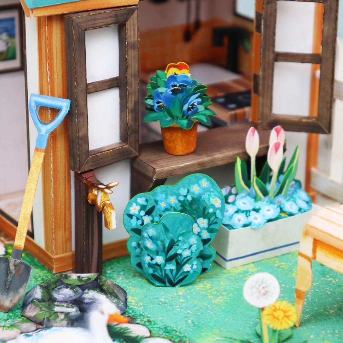 Garden House Papercraft for Kid Template Kit Miniature, Printable ...