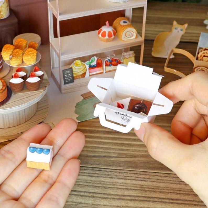 Sweets Shop Papercraft for Kid Template Kit Miniature, DIY, Pdf ...