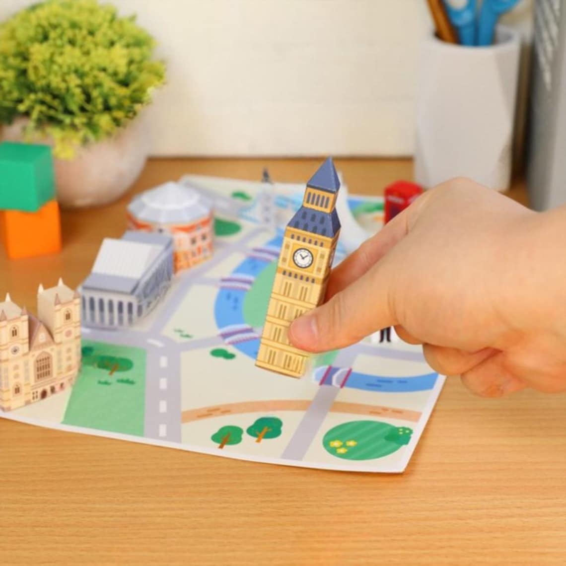 Papercraft City of London DIY Papercraft for Kid Template Kit Diorama ...