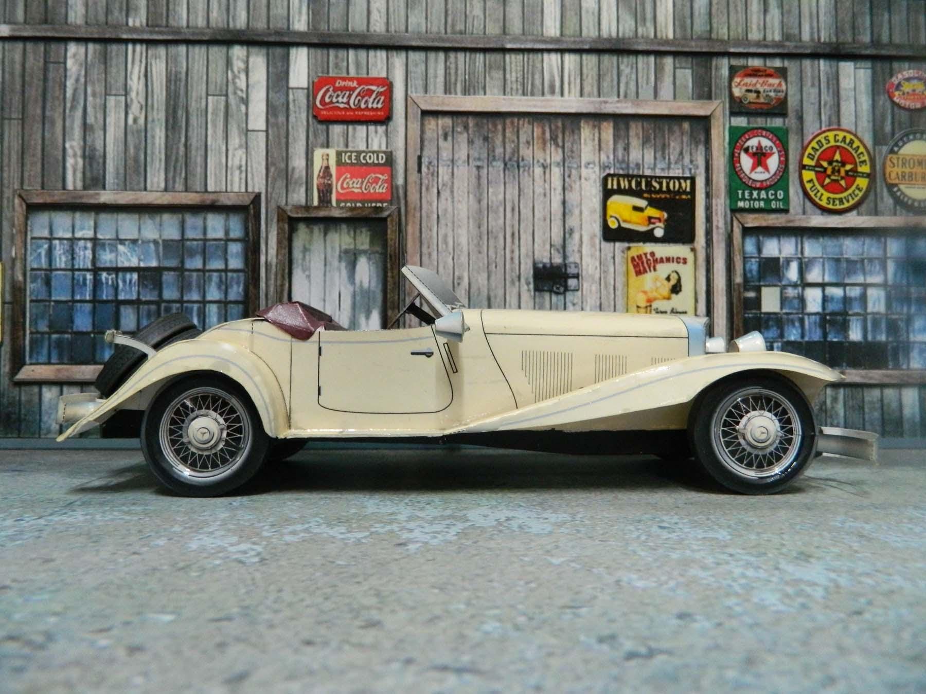Mercedes Benz 500K, Car, Classic Car DIY Paper Model Sculpture ...