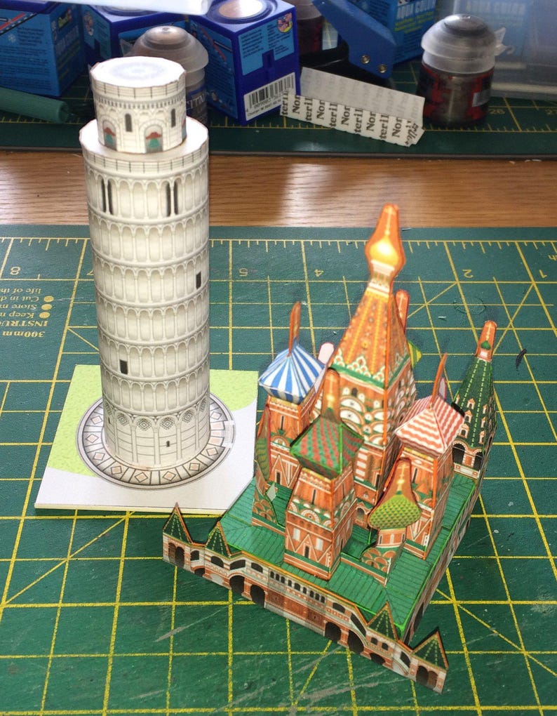 Leaning Tower of Pisa, Italy, Mini Version, Building, DIY Paper Model ...