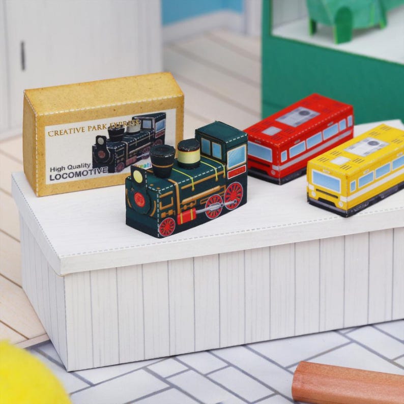 Toy Shop Miniature House Papercraft for Kid Template Kit Miniature ...