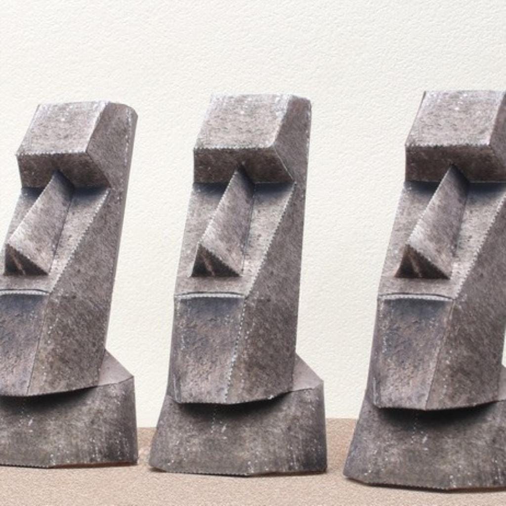 Moai Statues of Easter Island, Chile, Mini Version, Building, DIY Paper ...