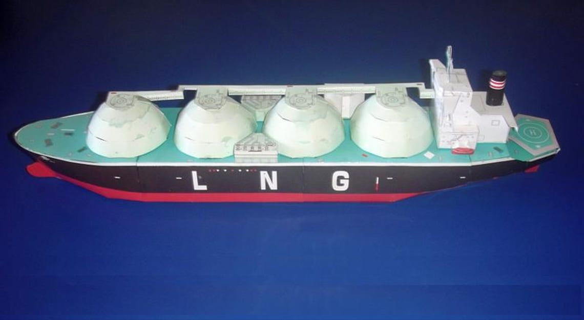 3D Papercraft LNG Ship, DIY Paper Model Sculpture, Papercraft, Paper ...