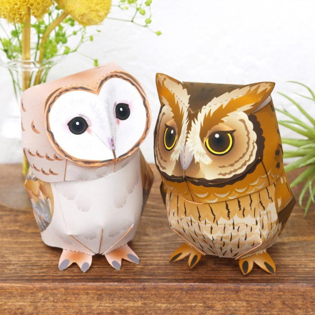 Screech Owl, Barn Owl Papercraft, Bird, Paper Model, Papercraft ...
