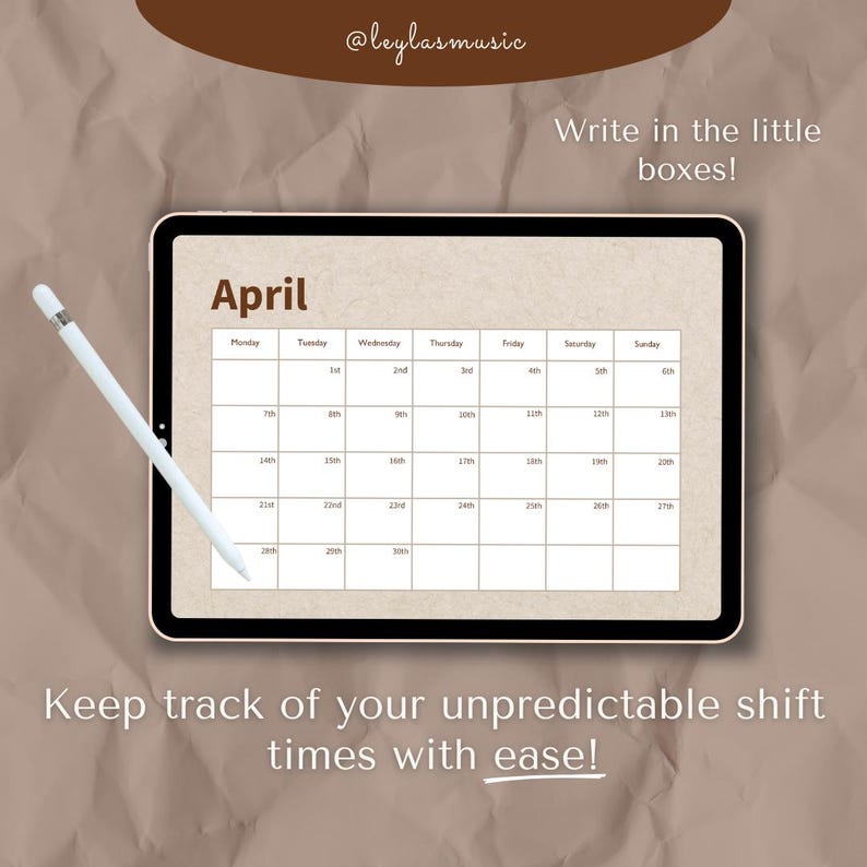 Digital & Printable 2025 Shift Calendar for Nurses, Doctors, Healthcare ...