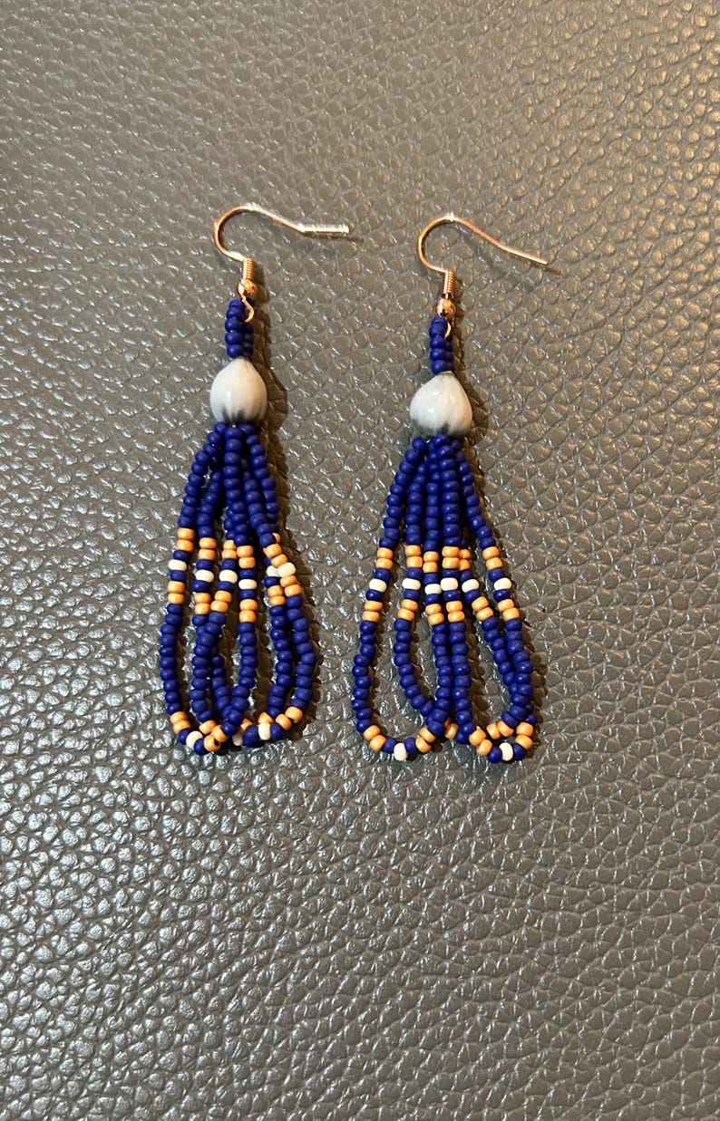 Handmade Beaded Cherokee Tears Earrings, Native Made - Etsy