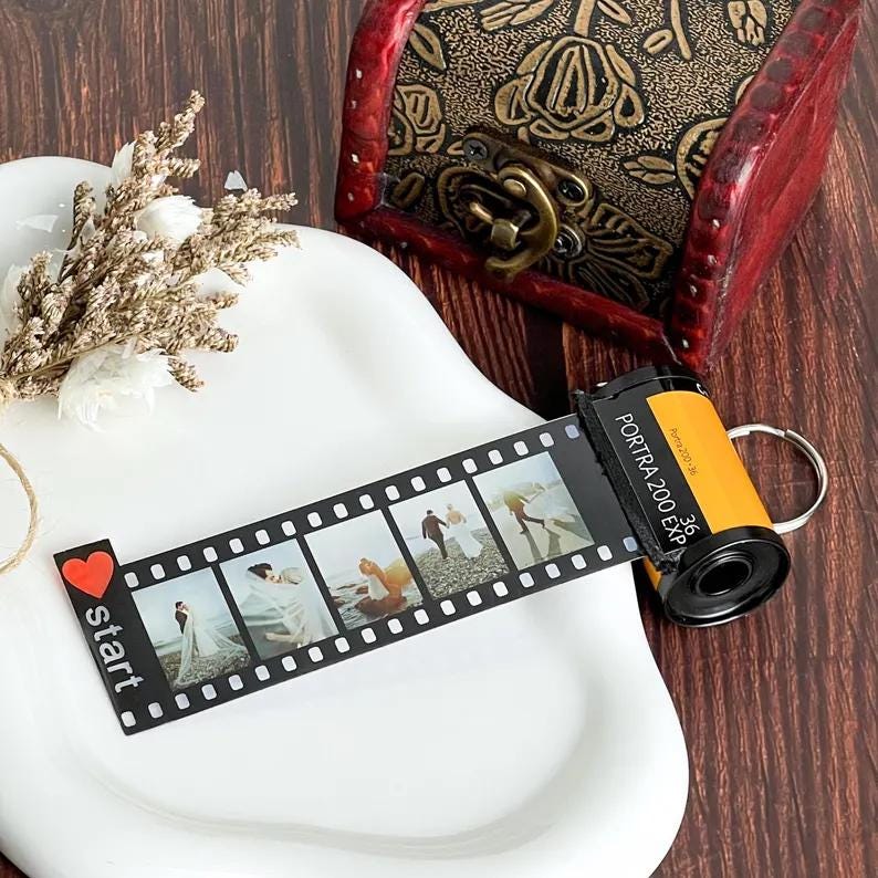 Personalized Film Roll Keychain With Custom Text and 5-20 Photos ...