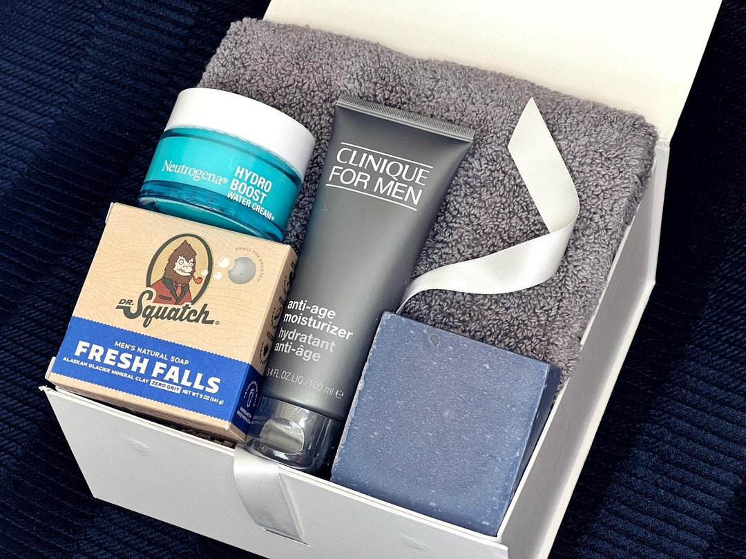 Grooming Gift Box for Men Oily Skincare Gift Basket for Men Birthday ...