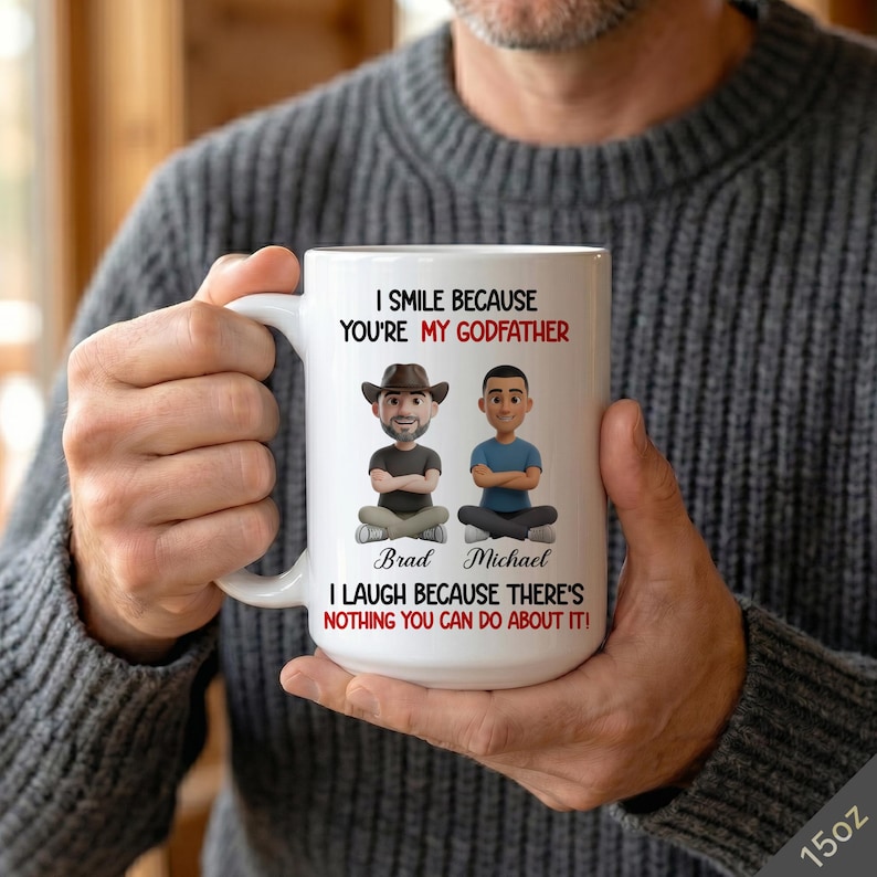 Funny Godson Godfather Mug, Fathers Day Gift for Godfather Birthday ...