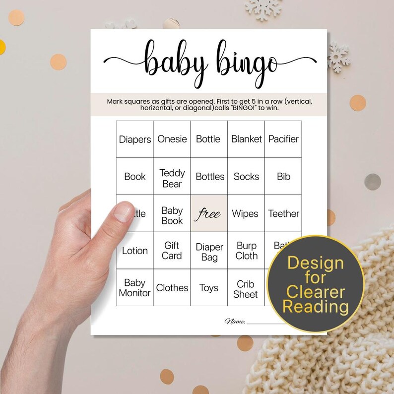 Printable Baby Shower Bingo Baby Shower Bingo Cards Printable Baby ...