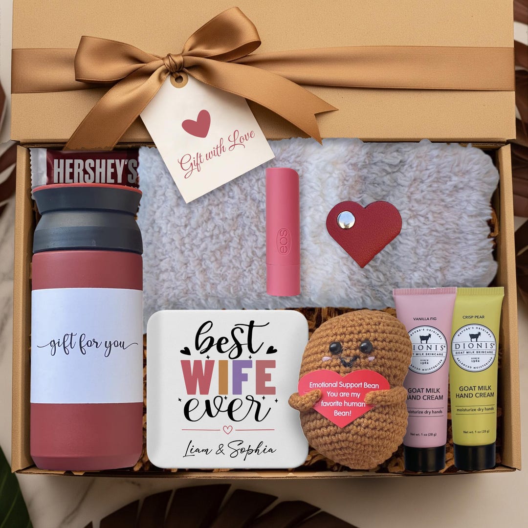 Wife Care Package Wife Gifts With Kids Names Wife Mothers Day Gift Box ...
