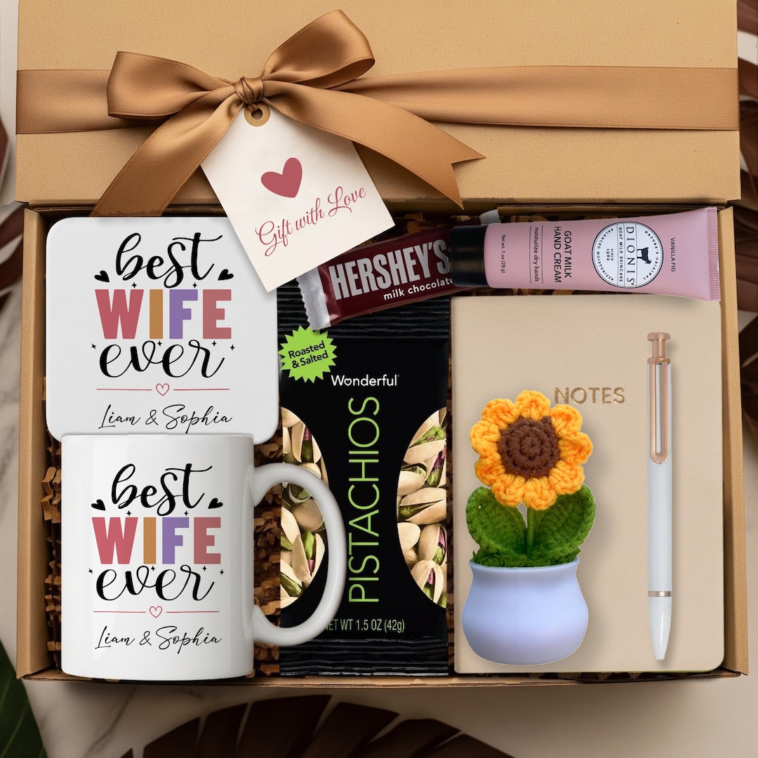 Sentimental Wife Birthday Personalized Gift Basket for Wife Gifts From ...