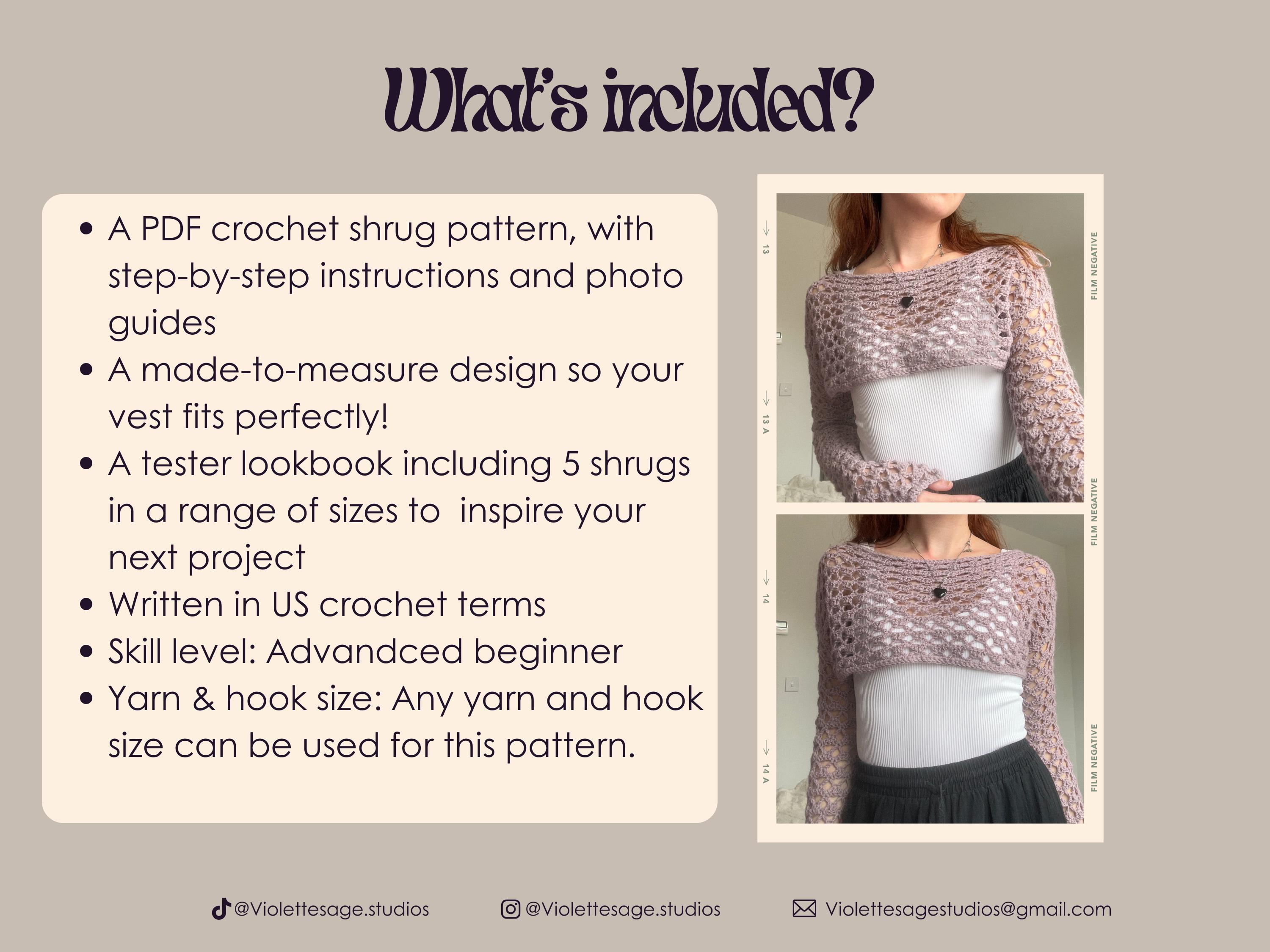 The Selene Shrug Crochet PDF Pattern | Witchy Crochet Bolero | Lacy ...