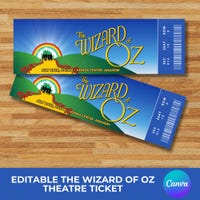 Editable Wizard of Oz Thank You Card, Wizard of Oz Party Favors Instant ...
