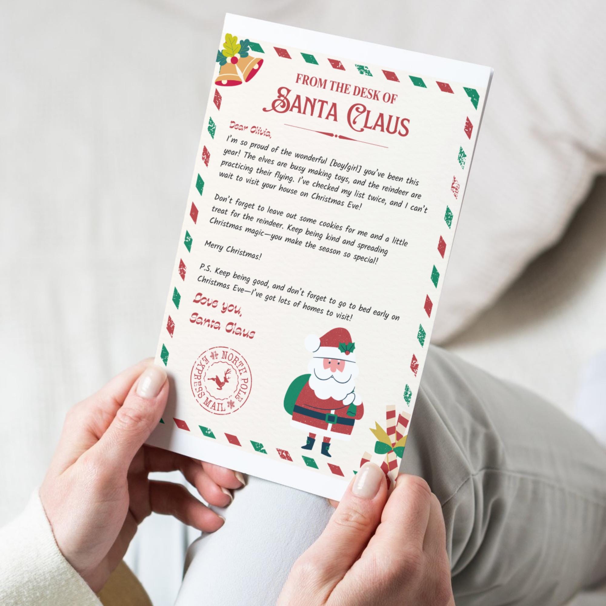Personalized Letter From Santa | the Desk of Santa | Printable Instant ...