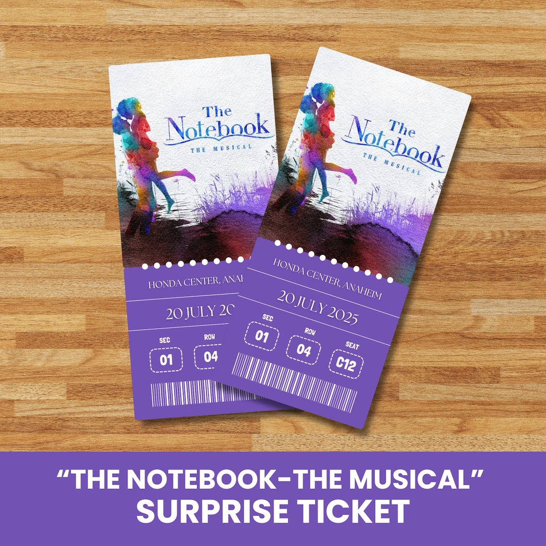 Editable the Notebook Broadway Surprise Ticket︱musical Theatre Ticket ...