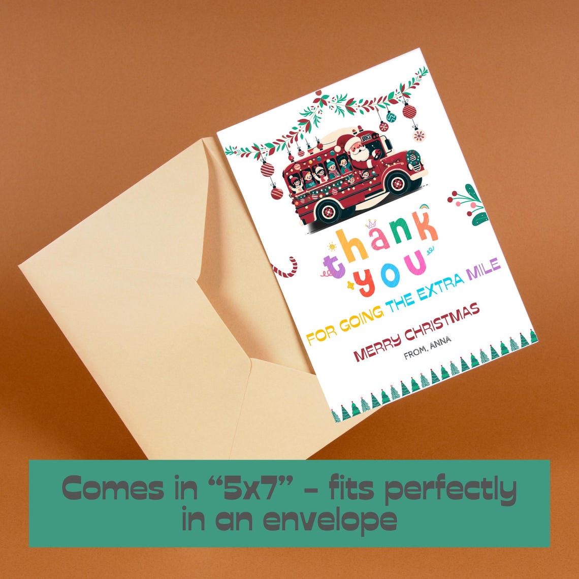 Personalized Bus Driver Christmas Gift | Digital Bus Driver Card | Bus ...