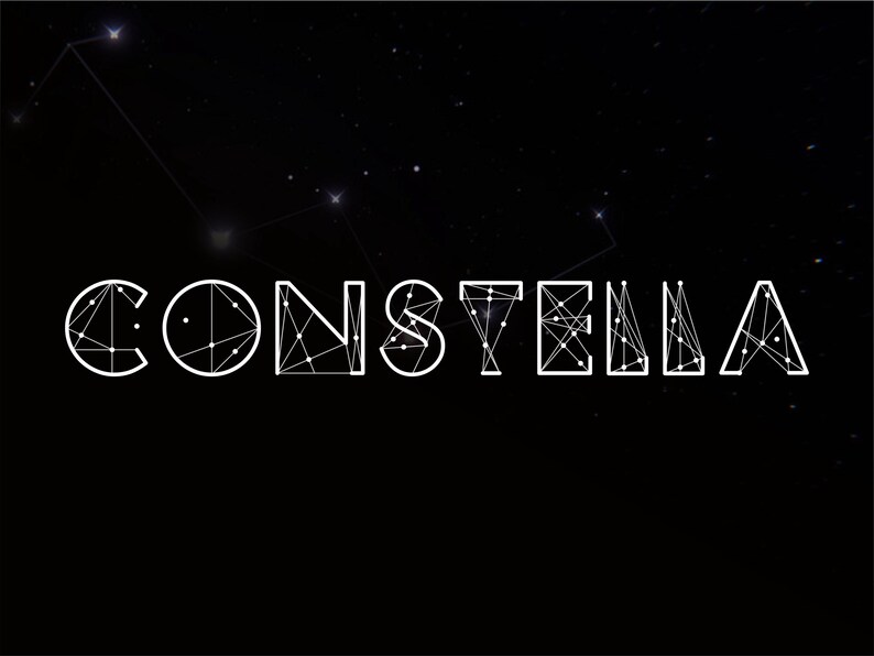 Written in Stars Letters Font SVG, Star Writing Font PNG - Etsy