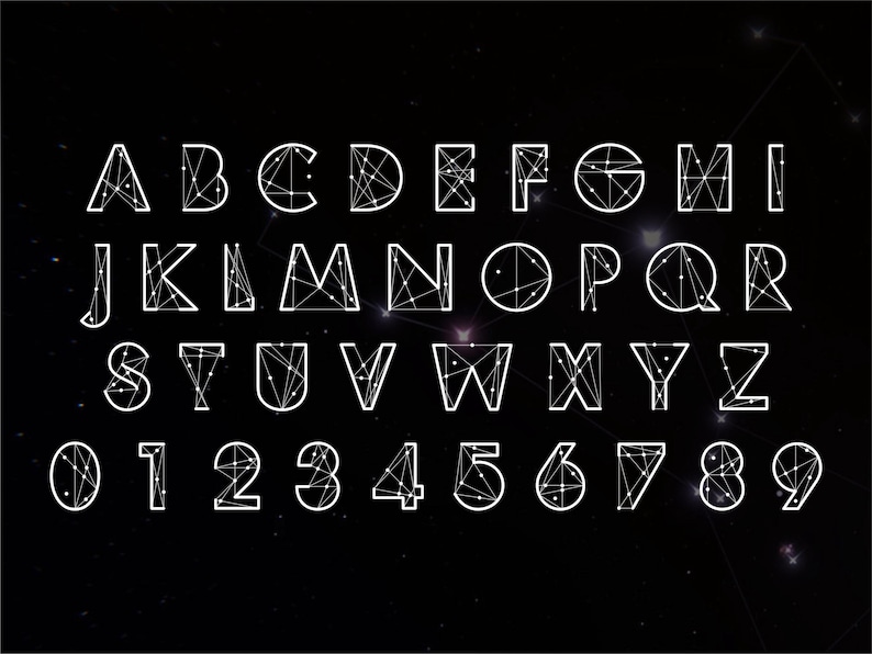 Written in Stars Letters Font SVG, Star Writing Font PNG - Etsy