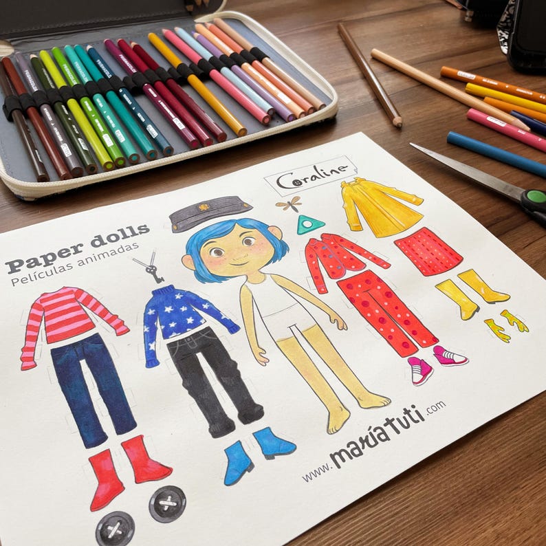 Coraline - Printable Paper Doll - Etsy