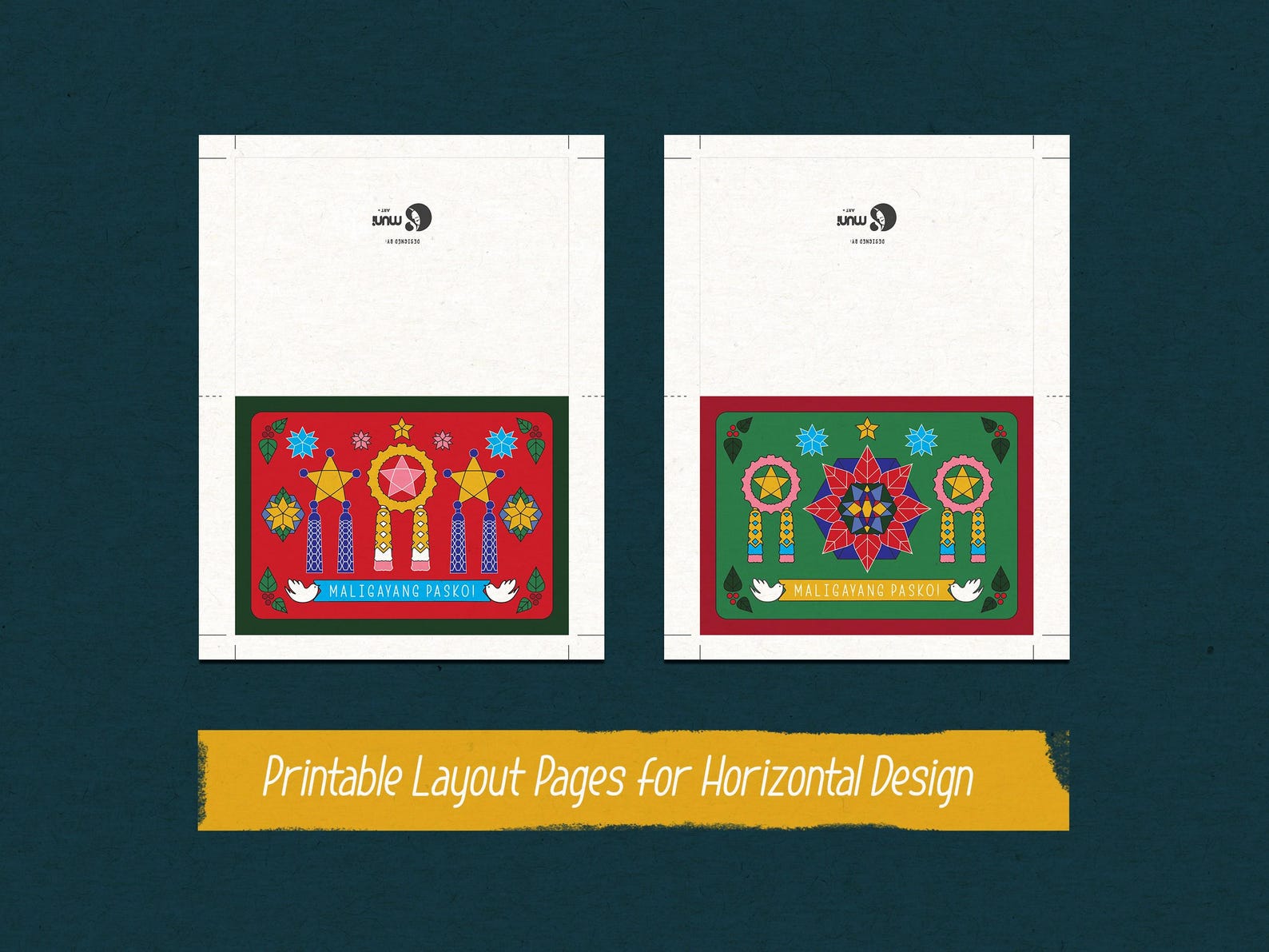 Filipino Christmas Card, Set of Four Cards, Filipino Parol, Maligayang ...