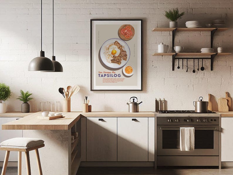 Filipino Food Poster, Tapsilog Kitchen Print, Pinoy Favorite Breakfast ...