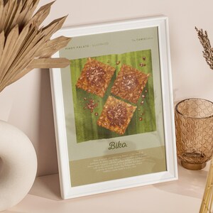 Filipino Food Poster, Biko Rice Cake, Pinoy Holiday Dessert, Gift for ...