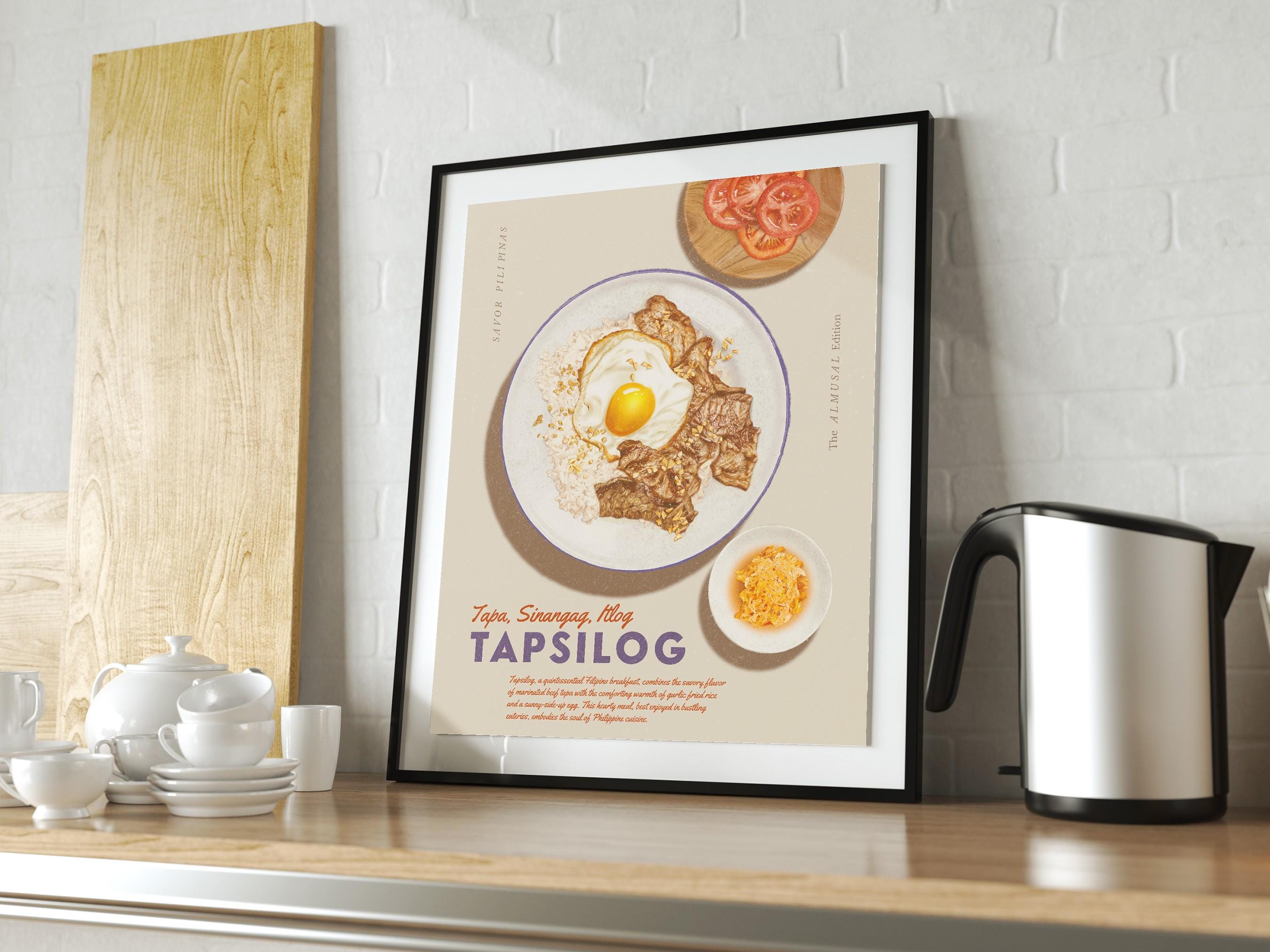 Filipino Food Poster, Tapsilog Kitchen Print, Pinoy Favorite Breakfast ...