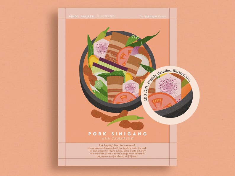 Philippine Cuisine Poster, Pork Sinigang Dish, Pinoy Comfort Food ...
