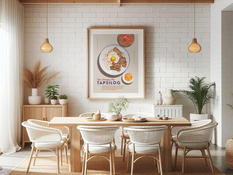 Filipino Food Poster, Tapsilog Kitchen Print, Pinoy Favorite Breakfast ...