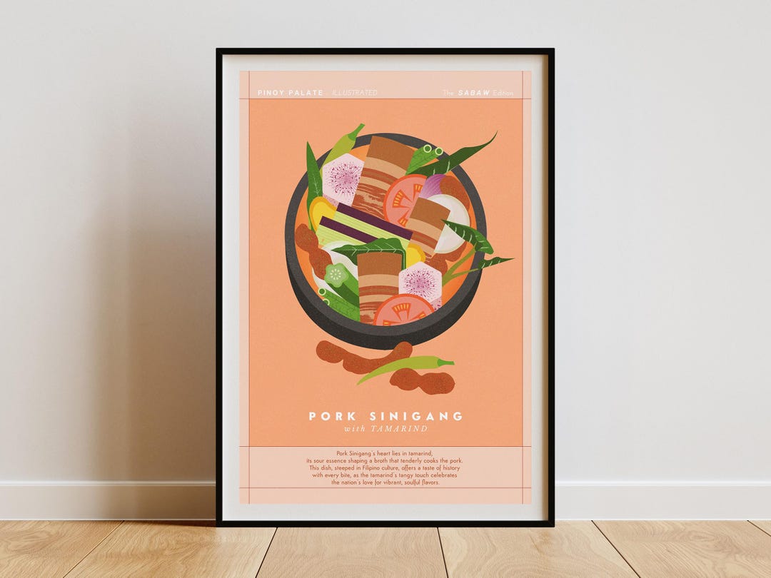 Philippine Cuisine Poster, Pork Sinigang Dish, Pinoy Comfort Food ...