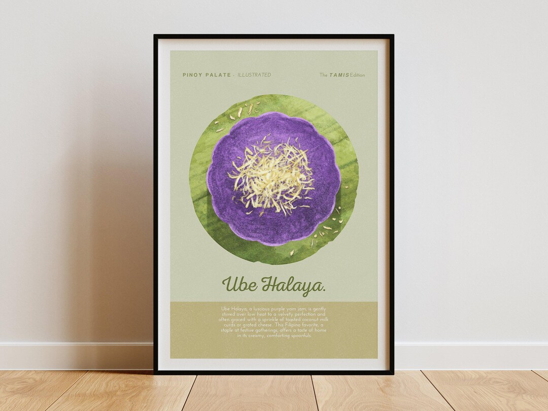 Philippine Food Poster, Ube Halaya Dessert, Pinoy Holiday Sweets ...
