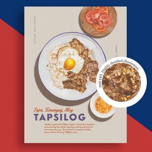 Filipino Food Poster, Tapsilog Kitchen Print, Pinoy Favorite Breakfast ...